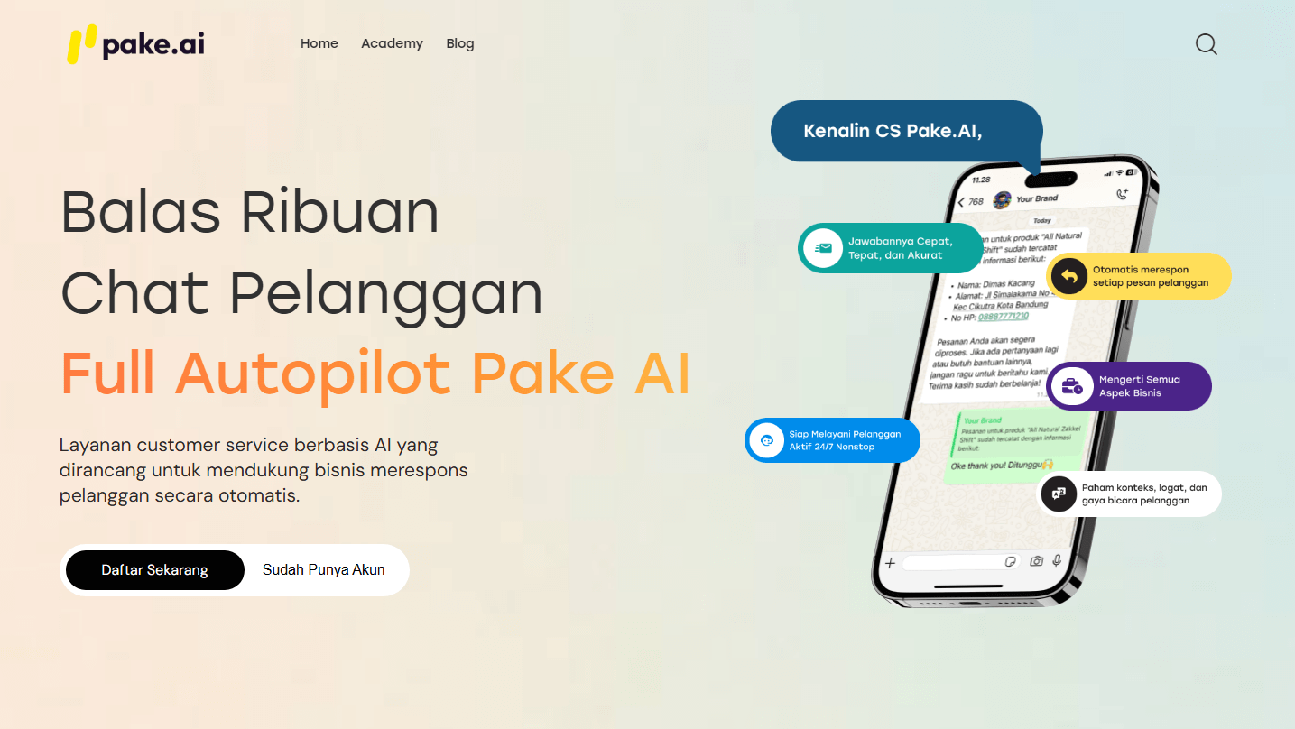 Balas Ribuan Chat Pelanggan Full Autopilot - Pake AI
